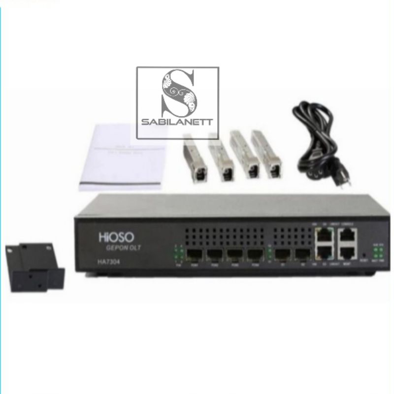 Jual HIOSO HA7304 4 PORT EPON OLT FREE 4PX 20+++ 7DB | Shopee Indonesia