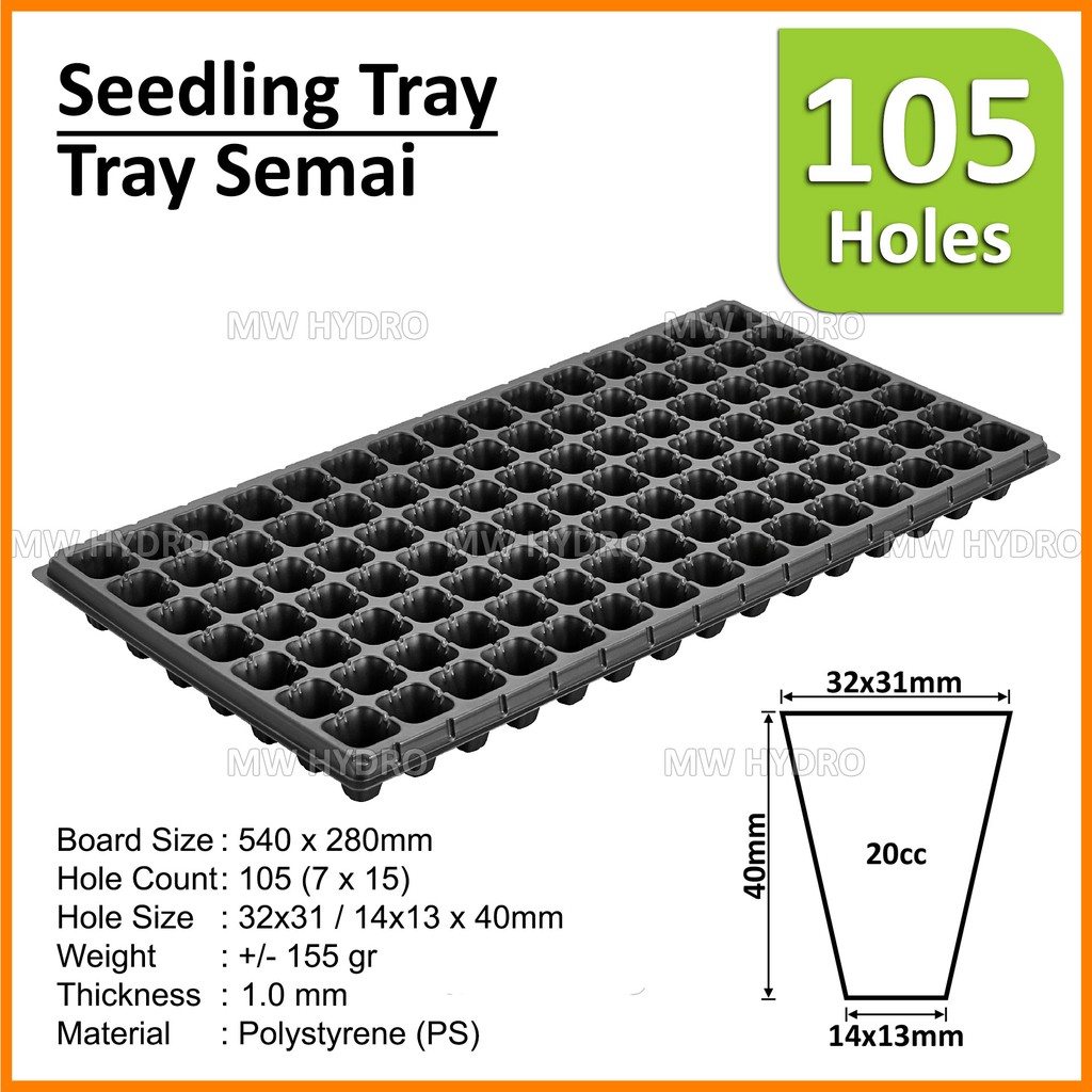 Jual Tray Semai / Seedling Tray - 105 lubang | Shopee Indonesia