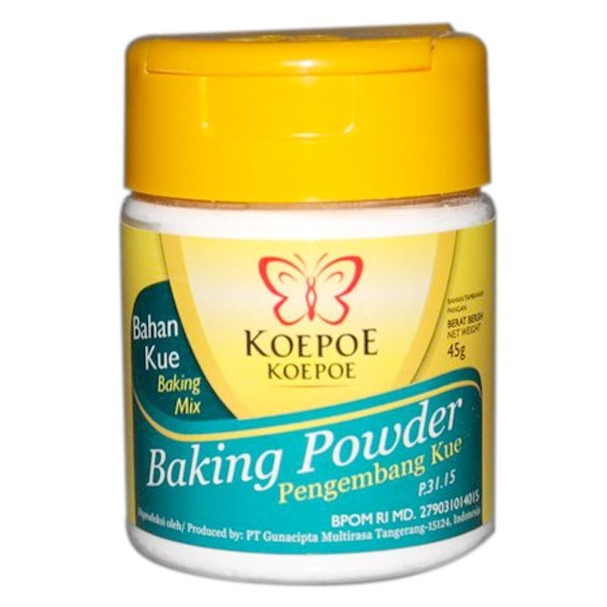 Jual Koepoe Baking Powder 45gr Koepoe-Koepoe Pengembang Kue | Shopee ...