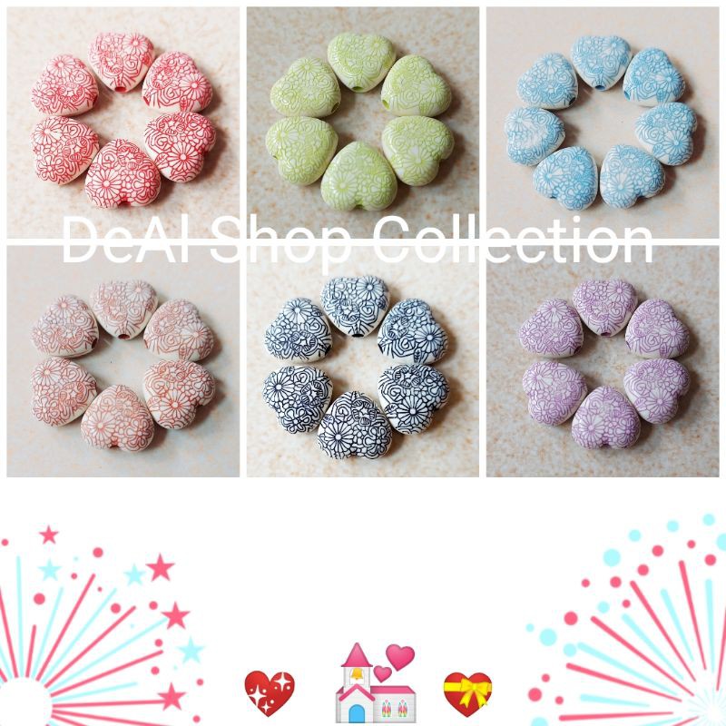 Jual Manik Unik Love Batik Bunga | Shopee Indonesia
