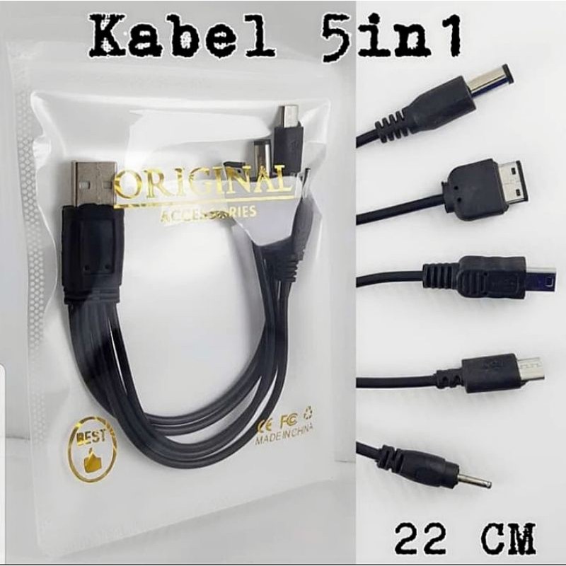 Jual Kabel Data Kabel Charger Multi 5in1 | Shopee Indonesia