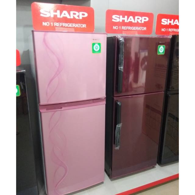 Jual Kulkas Sharp 2 Pintu tipe 237ND-AP(Pink) /AB(Biru) /AS (Silver ...