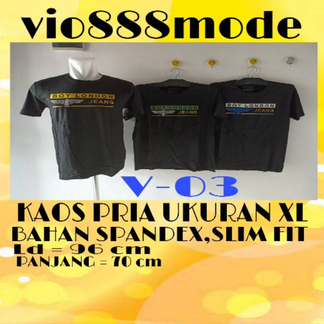 Jual KAOS PRIA SPANDEX UKURAN XL ( V-03 ) | Shopee Indonesia