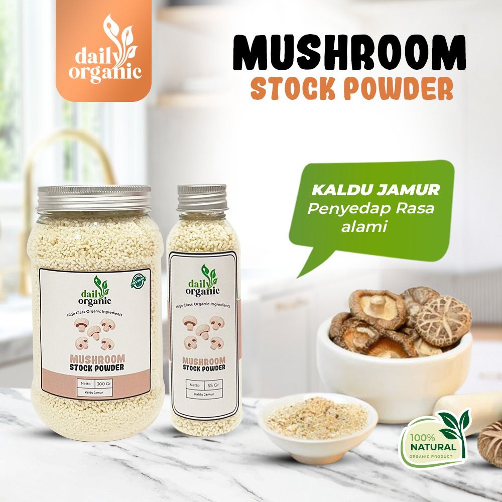Jual Kaldu Jamur Bubuk Mushroom Stock Powder Daily Organic | Shopee ...