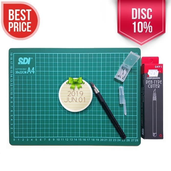 Jual Toolset Gundam Paket Cutting Mat A4 + SDI Pencutter Gundam Tools ...