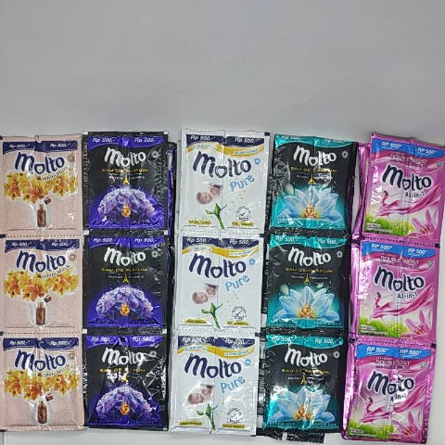 Jual Molto Pewangi Sachet 500-an renteng (12sachet) All Varian | Shopee ...