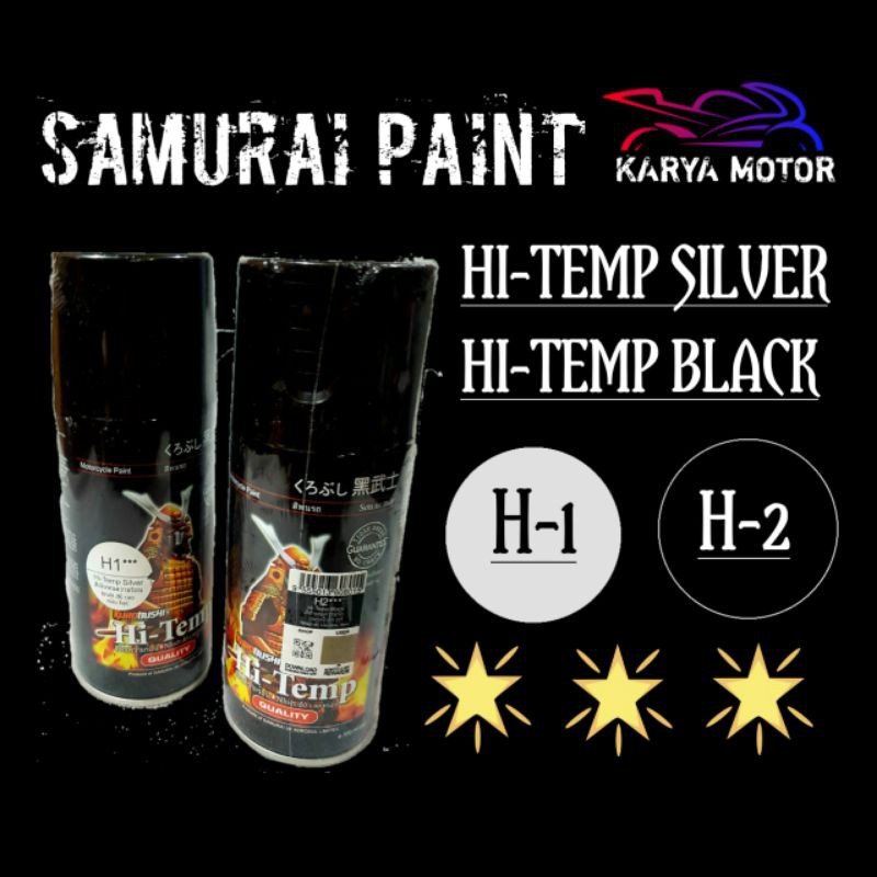 Jual SAMURAI PAINT HI TEMPERATURE hi temp ( tahan PANAS ) H-1 H-2 ( CAT KNALPOT / MESIN ...