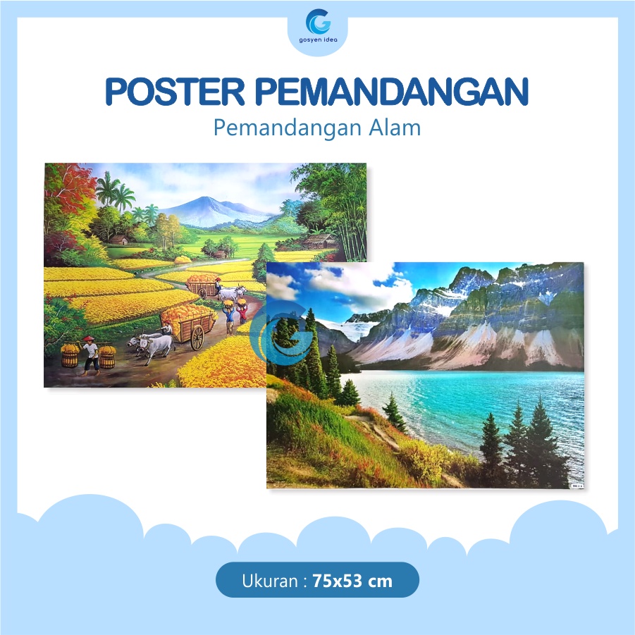 Jual Poster Dinding Tempel Jumbo Lukisan Alam Glossy | Shopee Indonesia