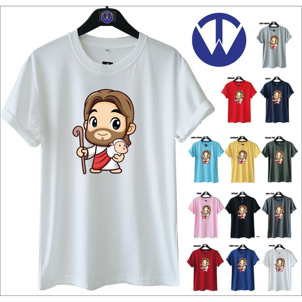 Jual NC KAOS ROHANI KRISTEN YESUS_DOMBA / UNISEX TSHIRT / SALIB JESUS ...