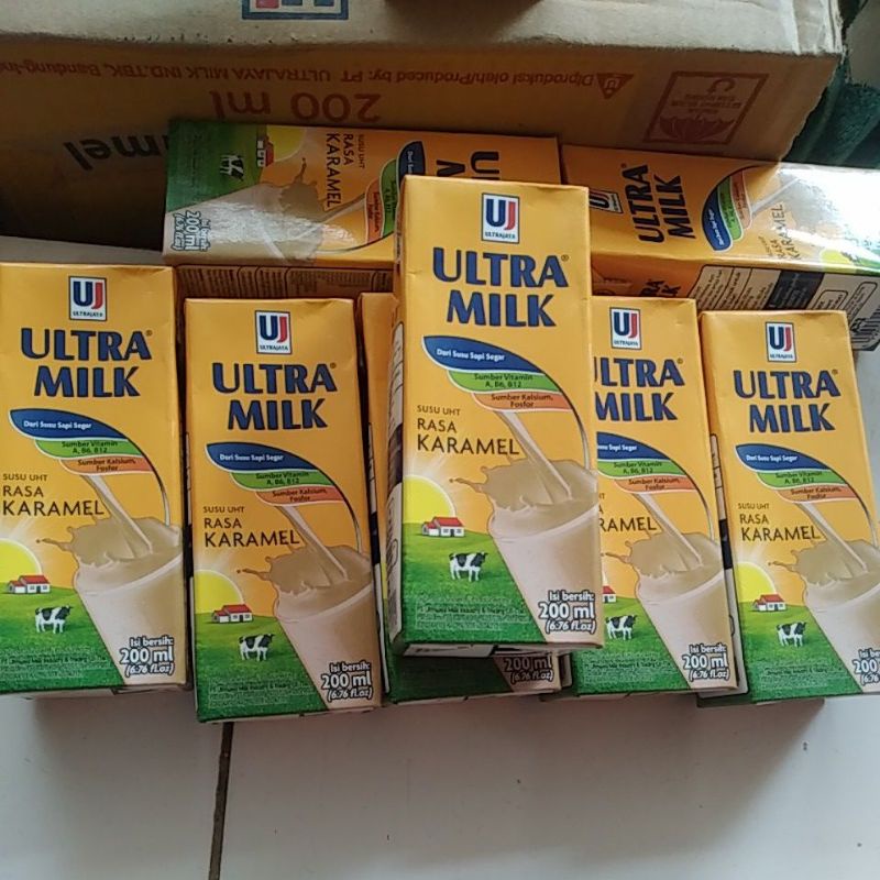 Jual Ultra milk susu UHT karamel 200ml | Shopee Indonesia