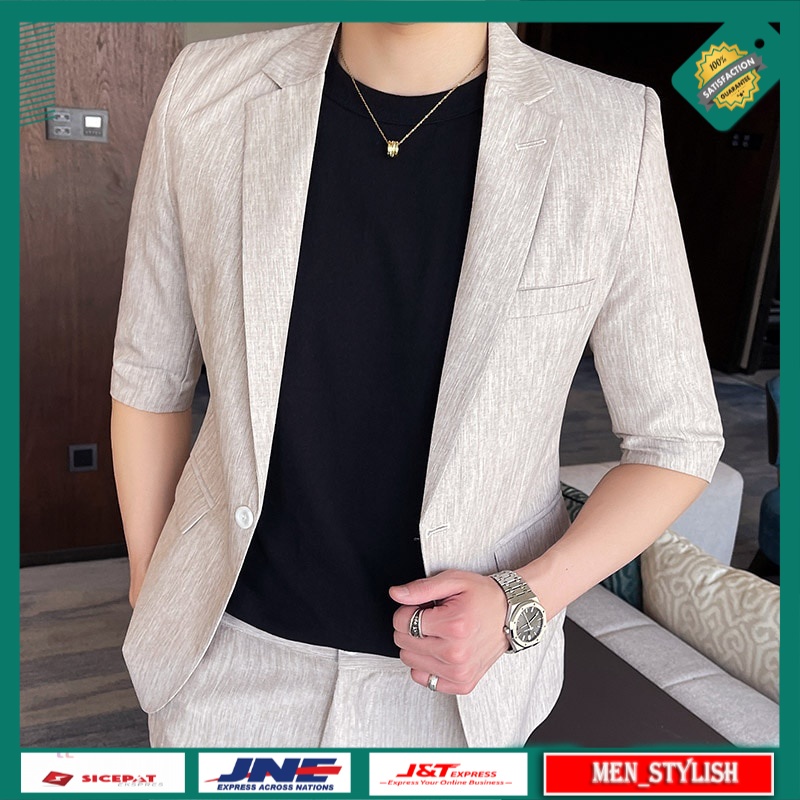 Jual Blazer Pria Casual Premium British Style Men Blazers Solid Color 3 ...