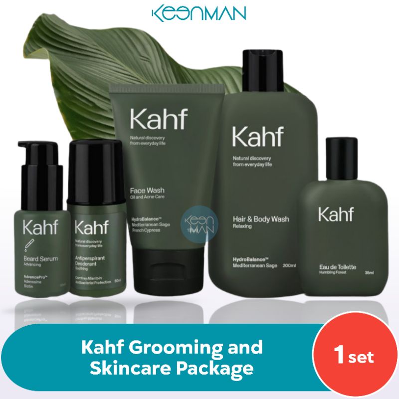 Jual Paket Grooming dan Skincare Kahf - Face, Hair & Body Wash, EDT ...