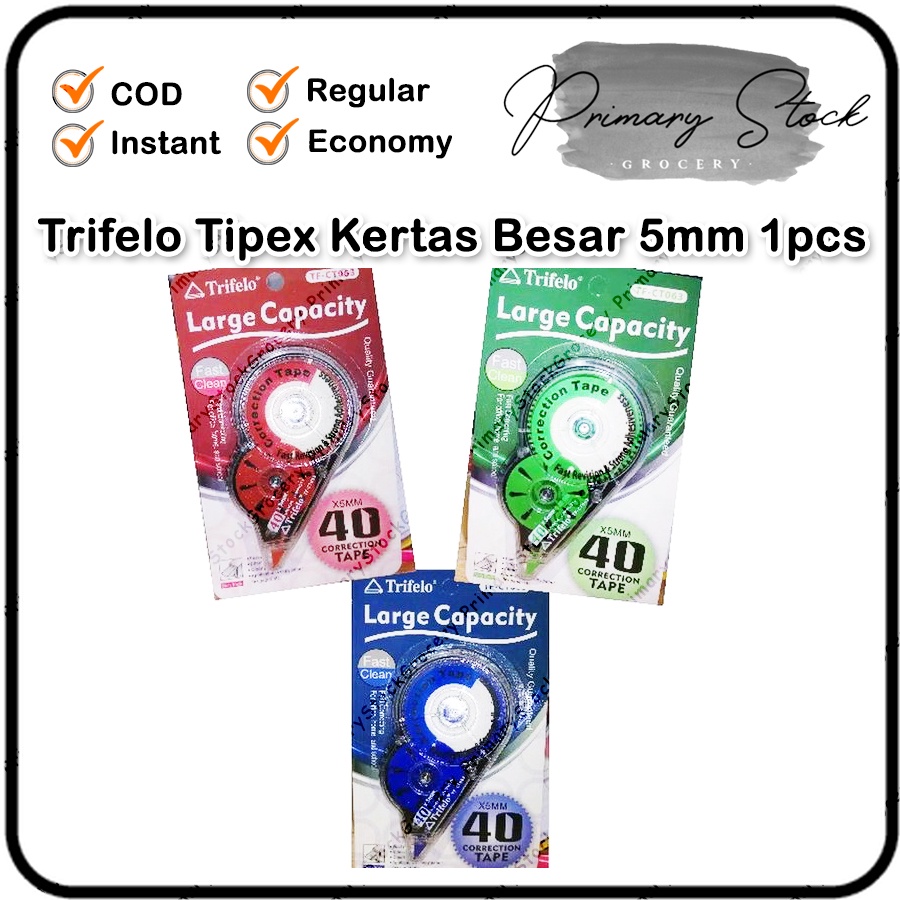 Jual Tip Ex Roll Jumbo Tipe X Kertas Correction Tape Trifelo CT 063 ...