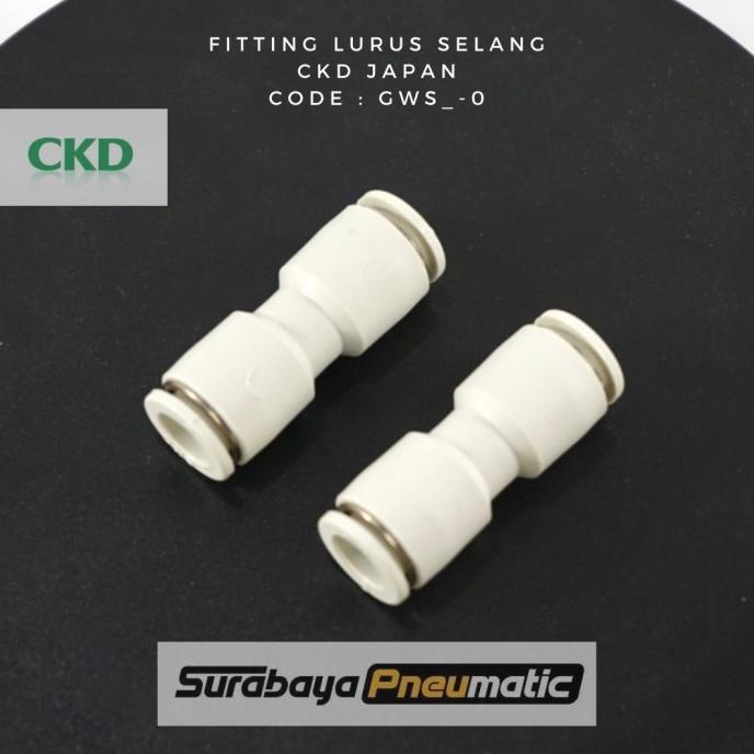 Jual NEW CKD - Fitting Lurus Selang Pneumatic OD 12mmx12mm - GWS12-0 ...