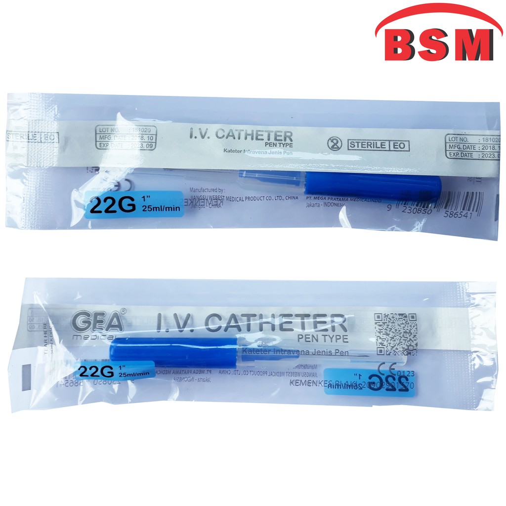 Jual IV Catheter 22 G Gea Medical IV Cath GEA 22 G | Shopee Indonesia Jual IV Catheter 22 G Gea Medical IV Cath GEA 22 G | Shopee Indonesia