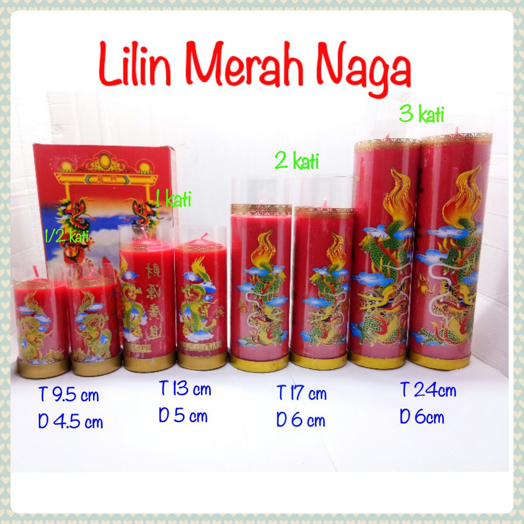 Jual Lilin MERAH 1/2 Kati 2pc | Shopee Indonesia