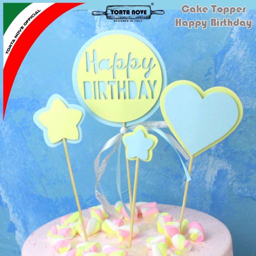 Jual Cake Topper HAPPY BIRTHDAY / Cake Topper HBD Love bulat / Hiasan ...