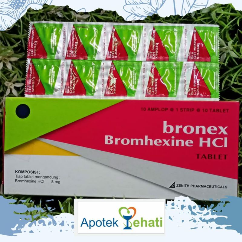 Jual Bronex Tablet Bromhexine HCI per Strip Obat Batuk Berdahak ...