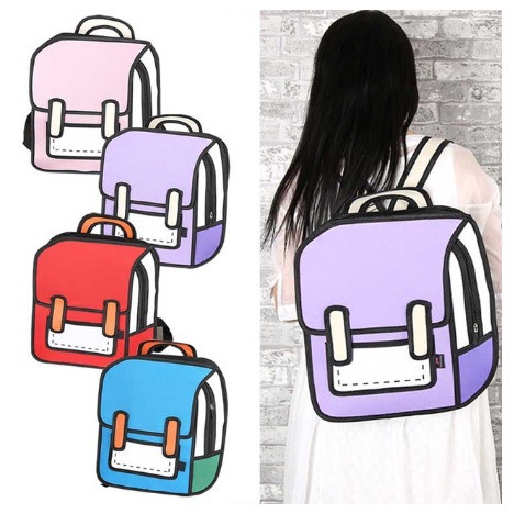 Jual TERMURAH! 3DRK Tas Ransel Cartoon / Kartun 3D 2D Sekolah Jepang ...