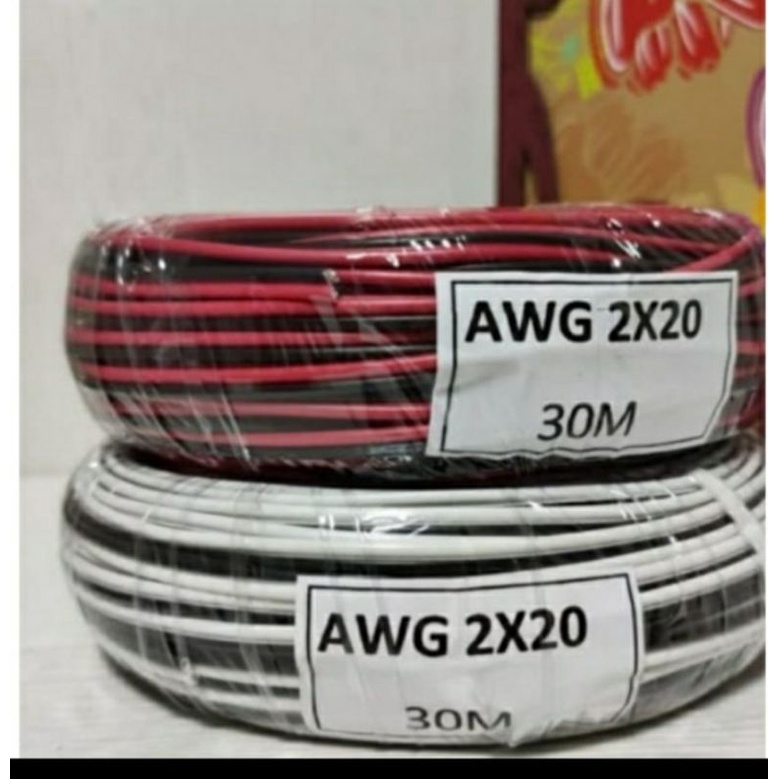 Jual Kabel awg 2x20 serabut putih(30m) | Shopee Indonesia