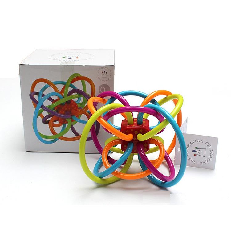 Jual TEETHER BOLA MANHATTAN TOY Winkel Rattle and Sensory Teether BPA ...