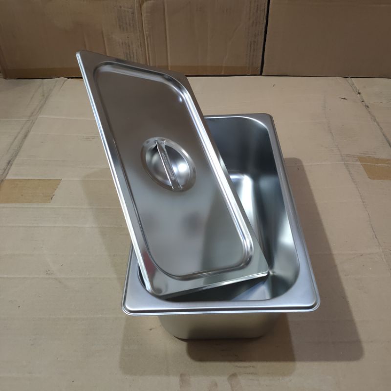 Jual Food Pan Stainless + Tutup 1/3 x 10 cm (32,5 x 17,6 x 10cm ...