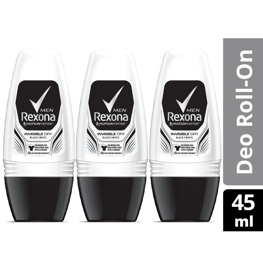 Jual Rexona Men Anti-Perspirant Deodorant Roll On Invisible Dry 45Ml Multi Pack | Shopee Indonesia