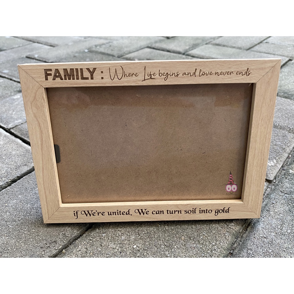 Jual Frame Kayu Custom Tulisan | Wooden Frame Photo Word Custom | Frame ...