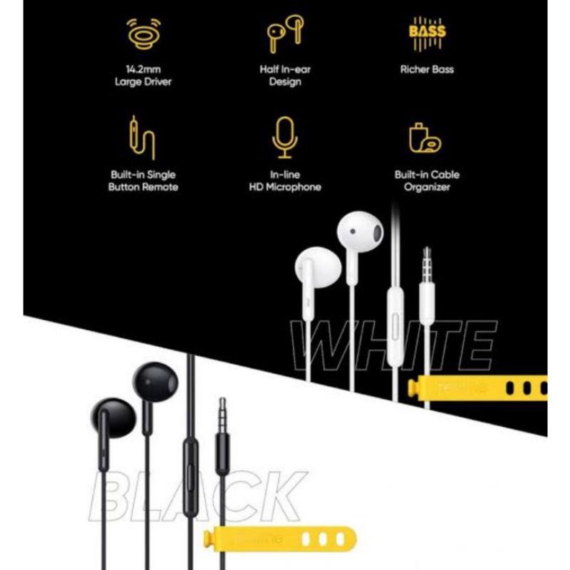 Jual Earphone Realme Buds Classic - Headset Realme Bass | Shopee Indonesia