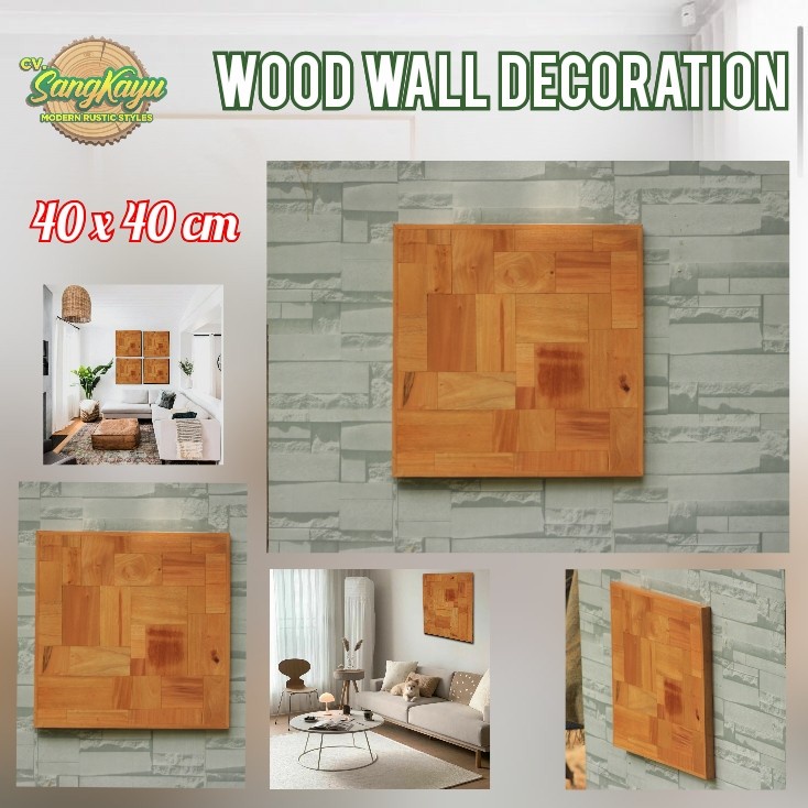 Jual SangKayu Tree Slice Wall Art 40x40 cm Hiasan Dinding Kayu Alami ...
