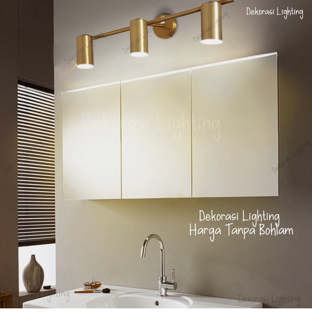 Jual Lampu dinding lukisan flexible wastafel panjang 60cm gold 3L ...