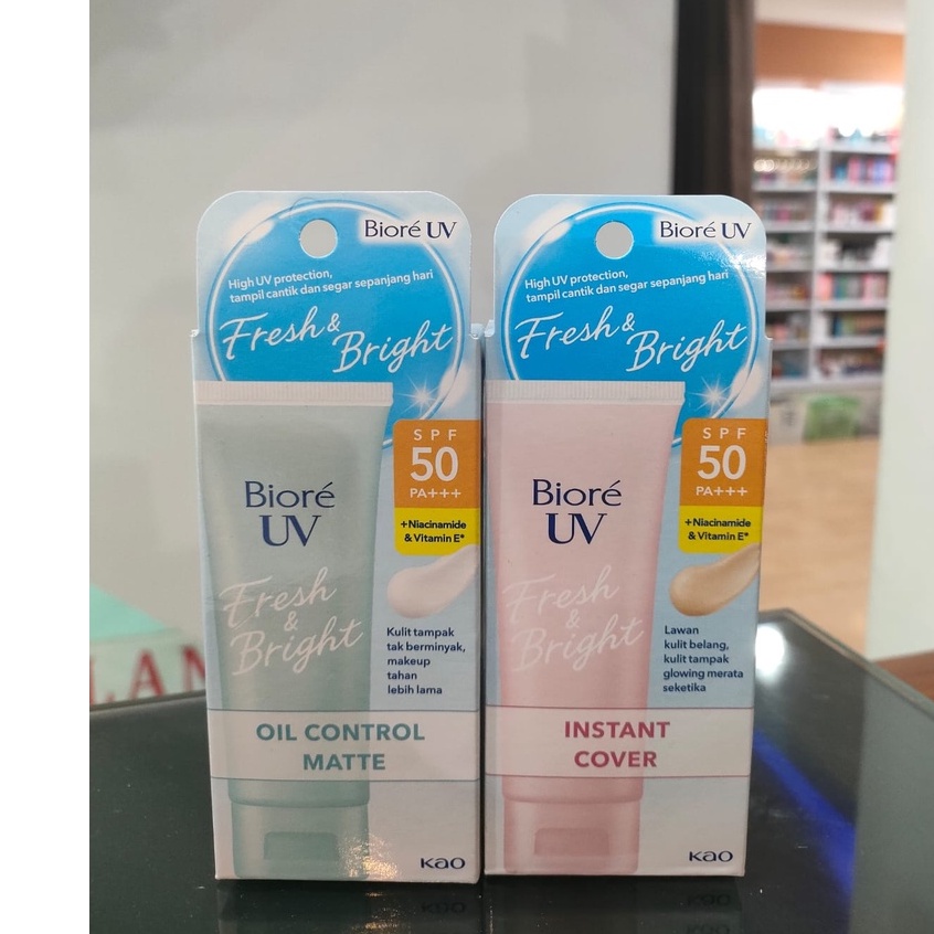 Jual BIORE UV FRESH & BRIGHT SPF 50 PA+++ 30ml | Shopee Indonesia