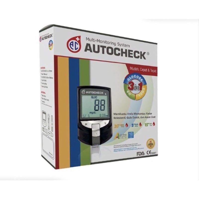 Jual Autocheck 3 in 1 (Alat cek Gula Darah, Kolesterol & Asam Urat ...