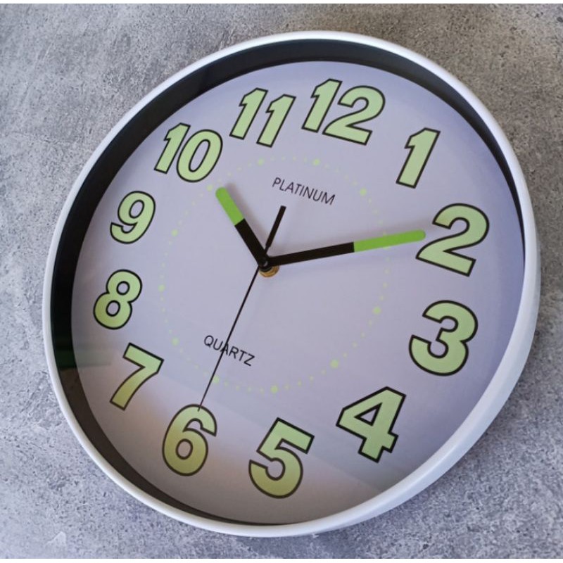 Jual Jam Dinding Angka dan Jarum Nyala Dekorasi Modern Ukuran 20cm ...