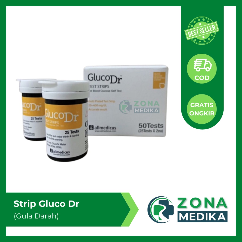 Jual Strip Tes Gula Glucodr / Cek Gluco Dr Code 8 | Shopee Indonesia