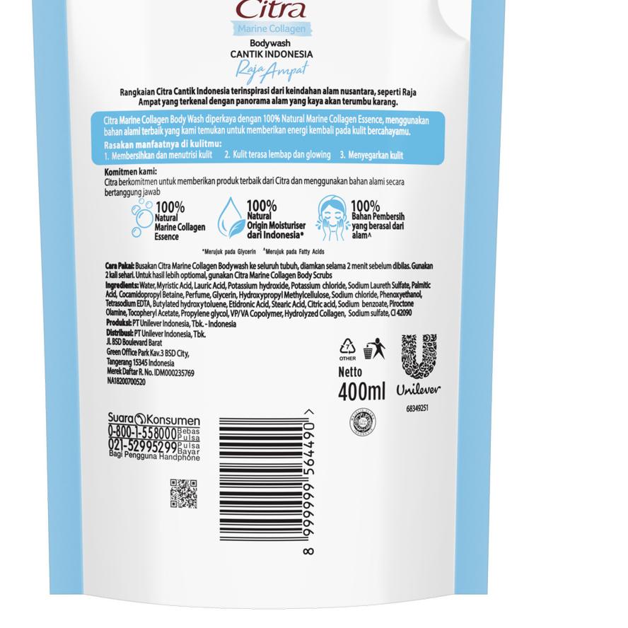 Jual Terjangkau - Citra Marine Collagen Body Wash 400 ml ~ | Shopee ...
