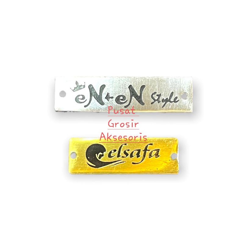 Jual Label Merk Plat Hijab Jilbab Anti Karat Stainless Besi Premium ...