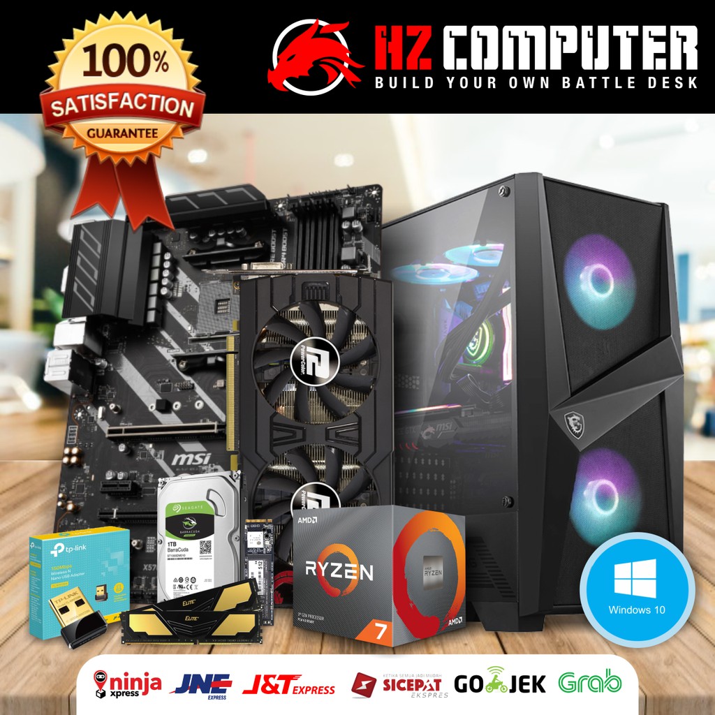 Jual PC Gaming - AMD Ryzen 7 3700X - RAM 16GB - SSD 512GB NVMe - RX 570 ...