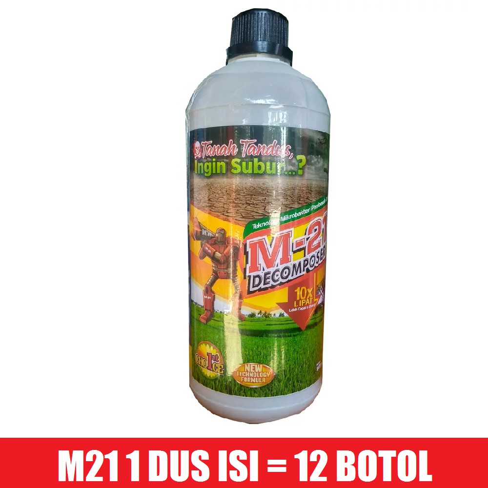 Jual PAKET 1 DUS 12 Botol Dekomposer M-21 Decomposer 1 Liter Lebih ...