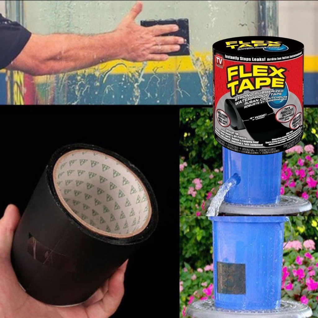 Jual Lakban Anti Bocor Flex Tape Waterproof - Perekat Sambungan Pipa - Lakban Ledeng 10 x 152cm ...