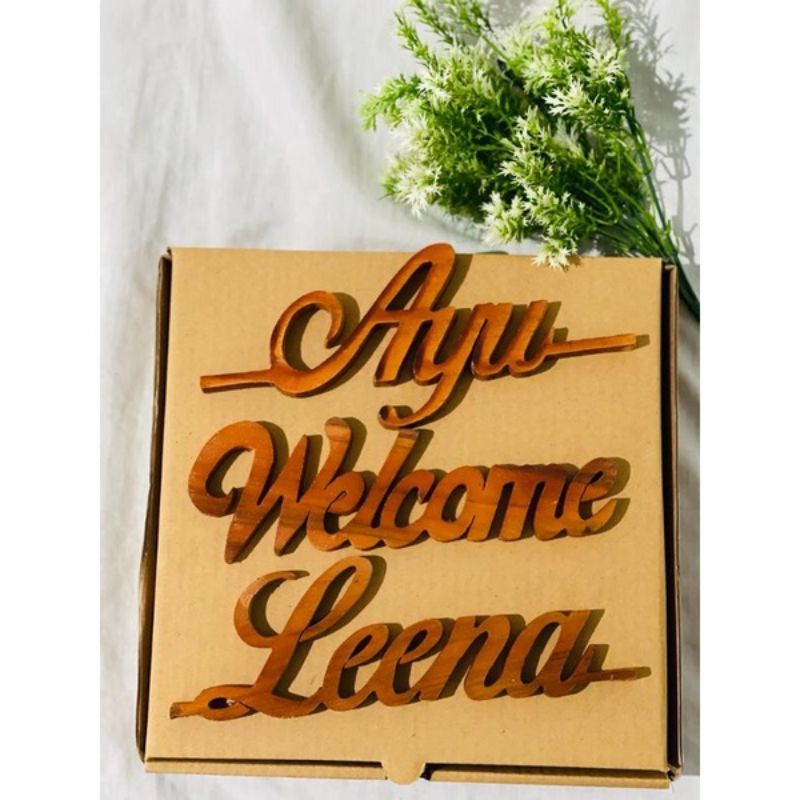 Jual Hiasan Ukiran nama kayu/ Kayu ukir nama/pajangan kayu nama ukir ...