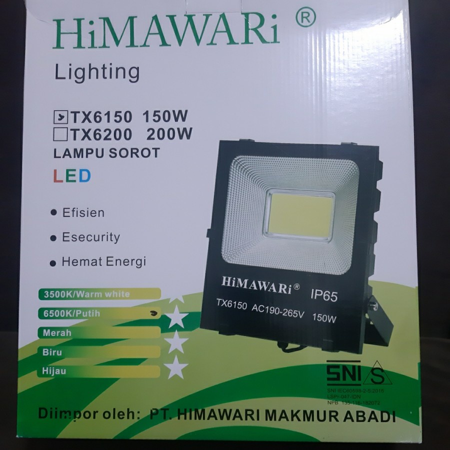Jual Lampu Sorot Led 150 Watt (FLOOD LIGHT) HIMAWARI 150 Watt PUTIH | Shopee Indonesia