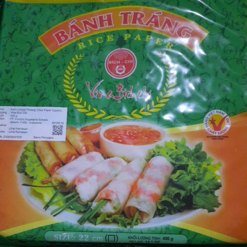 Jual Rice paper kulit lumpia spring roll vietnam 22cm BANH TRANG rice ...