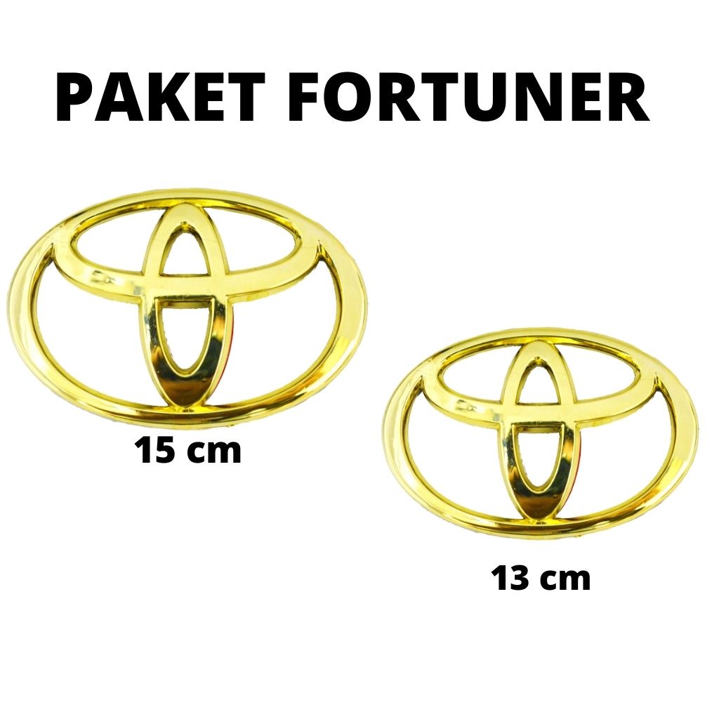 Jual Paket Logo Mobil Toyota Gold Model Tempel Fortuner | Shopee Indonesia