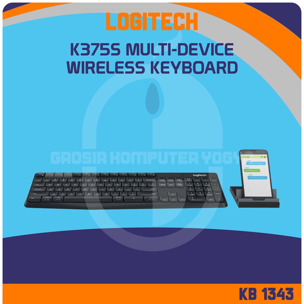 Jual Logitech K375s Multi-Device with Phone Stand Bluetooth 2.4 GHz Wireless Keyboard | Shopee ...