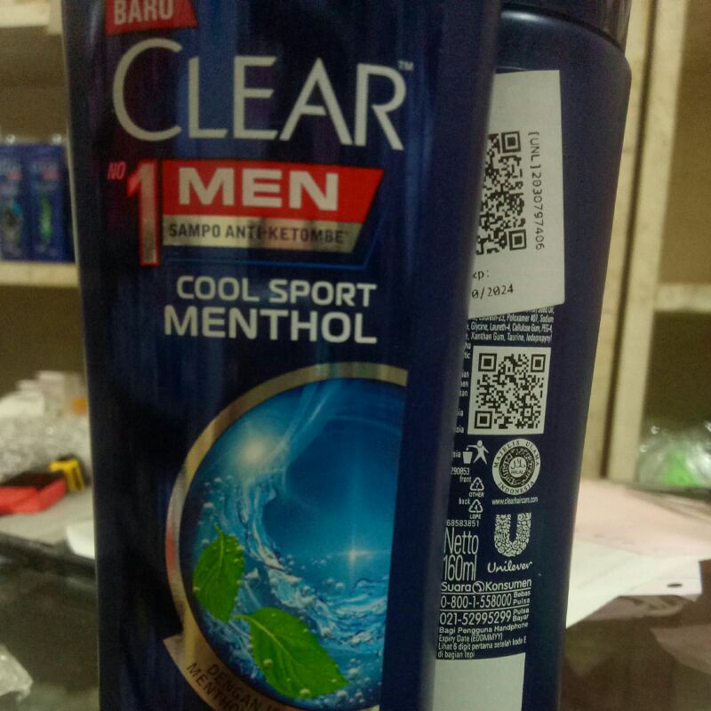 Jual Shampo Clear Men Menthol / cool sport 160ml | Shopee Indonesia