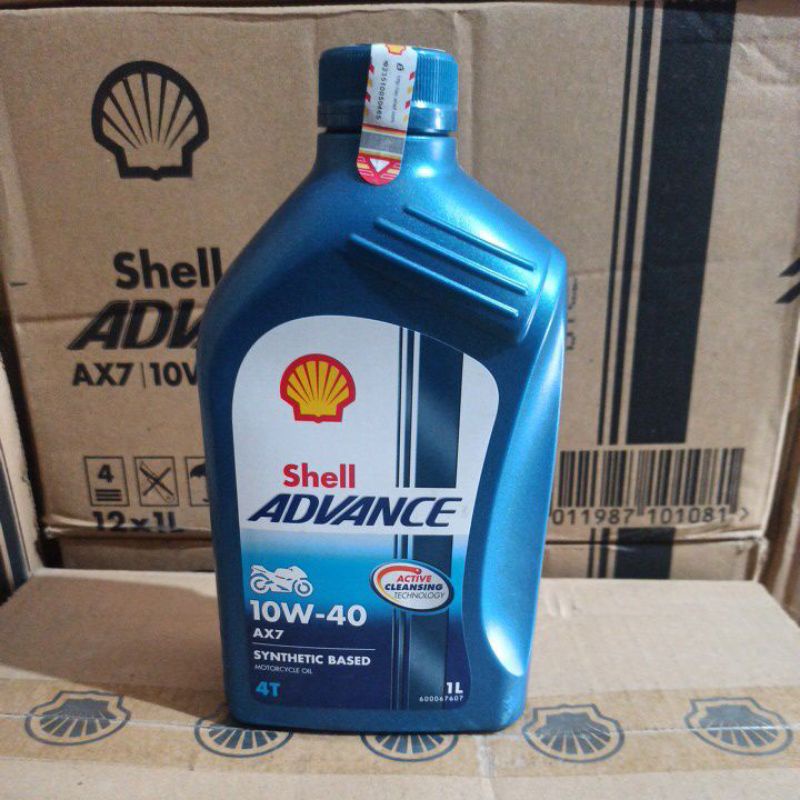 Jual OLI SHELL ADVANCE 4T AX7 10W-40 1L API SN JASO MA2 ORIGINAL SHELL OLI MOTOR SPORT | Shopee ...