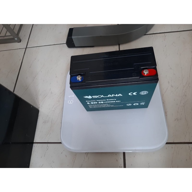 Jual SOLANA / Baterai / Aki Motor LISTRIK 6DZF20 12V 20AH | Shopee ...