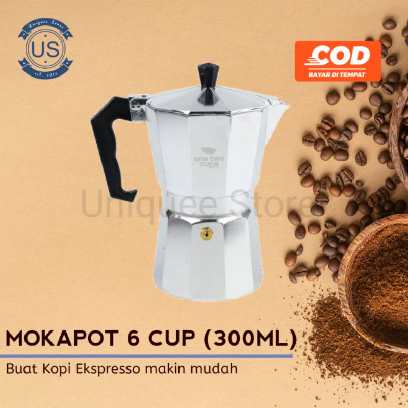Jual Alat Kopi onetwocups Mokapot Teko Kopi Espresso Maker Teko ...