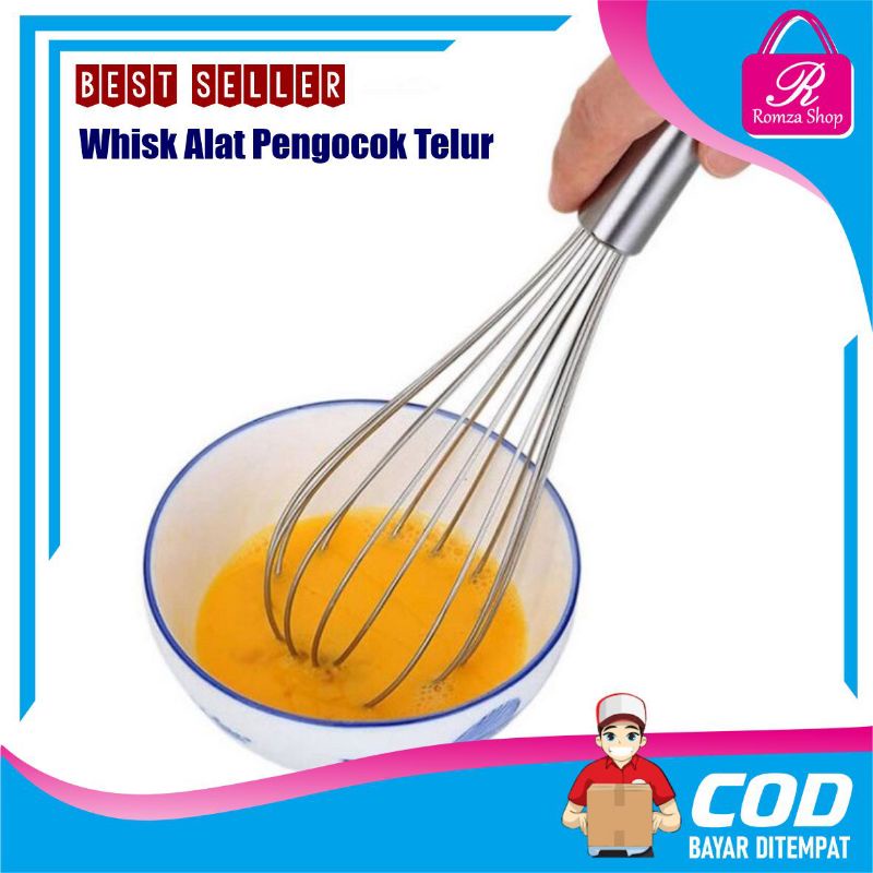 Jual Whisk pengocok telur adonan mixer ukuran Kecil stainless steel ...